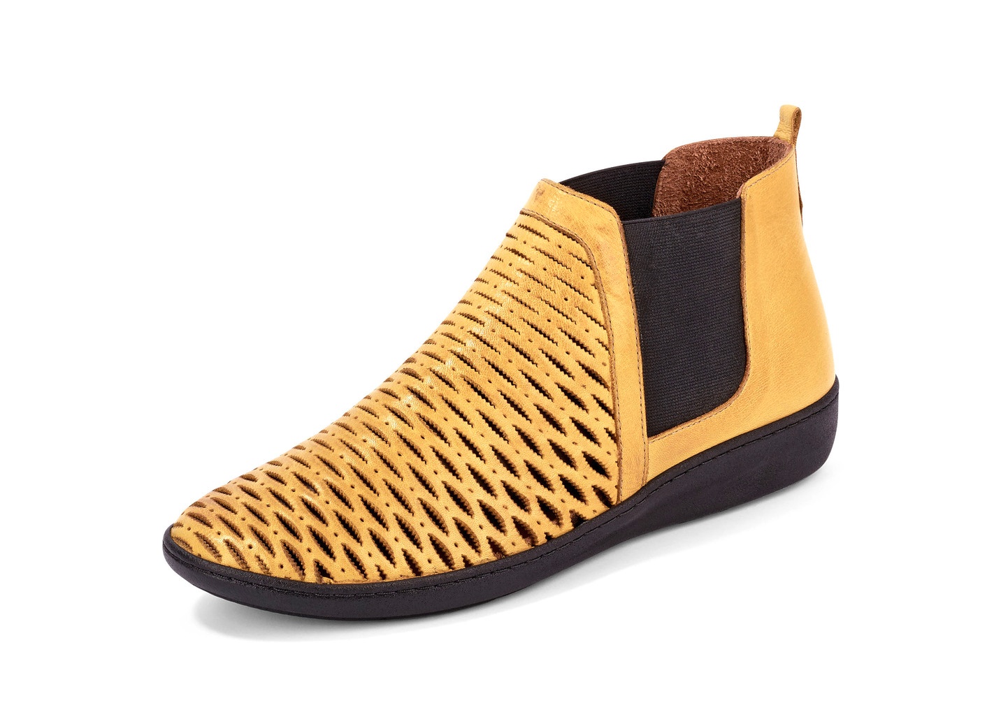 Gemini slip-on enkellaarsjes met luchtige decoratieve perforaties ...